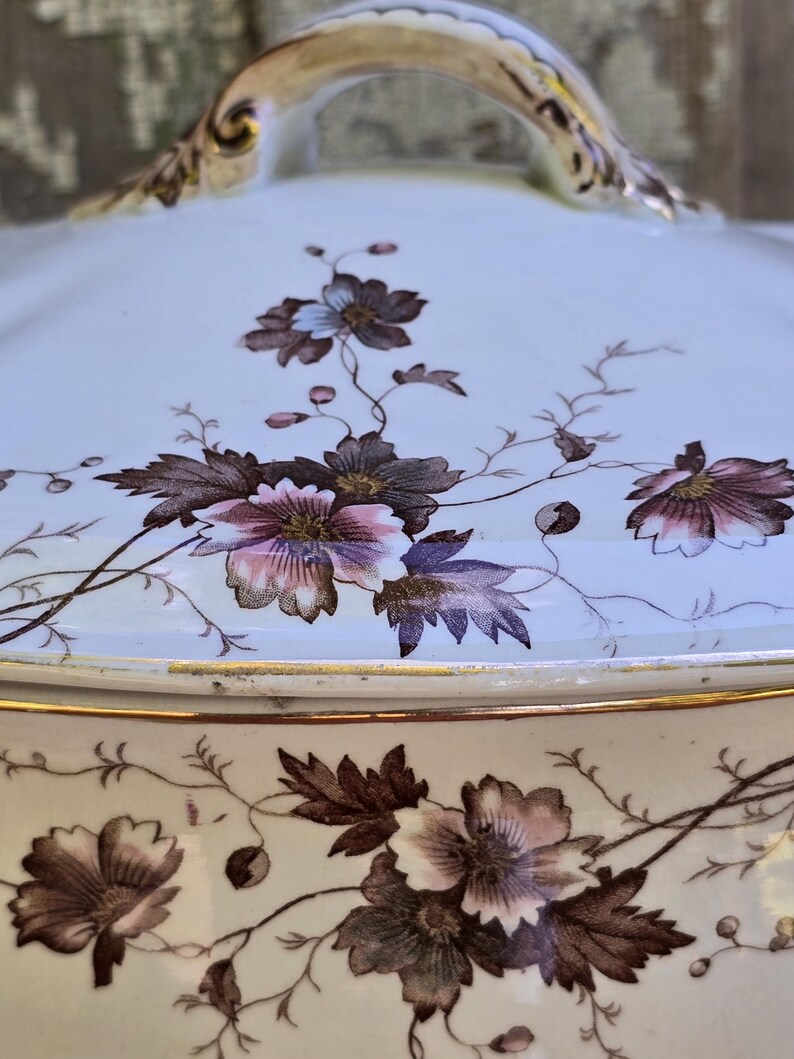 XL Antique Doulton Burslem England Tureen Sorrento Pattern Floral ...