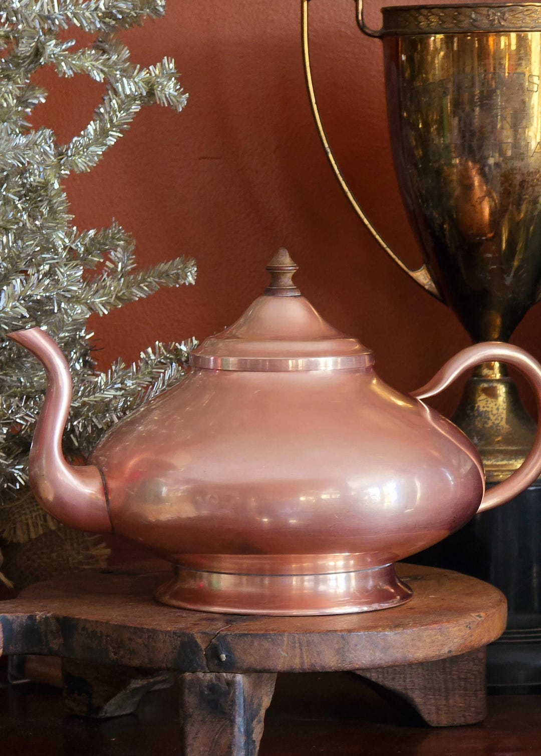 Vintage Tagus Portugal Copper Teapot - Mid-century Modern Kitchen Decor ...