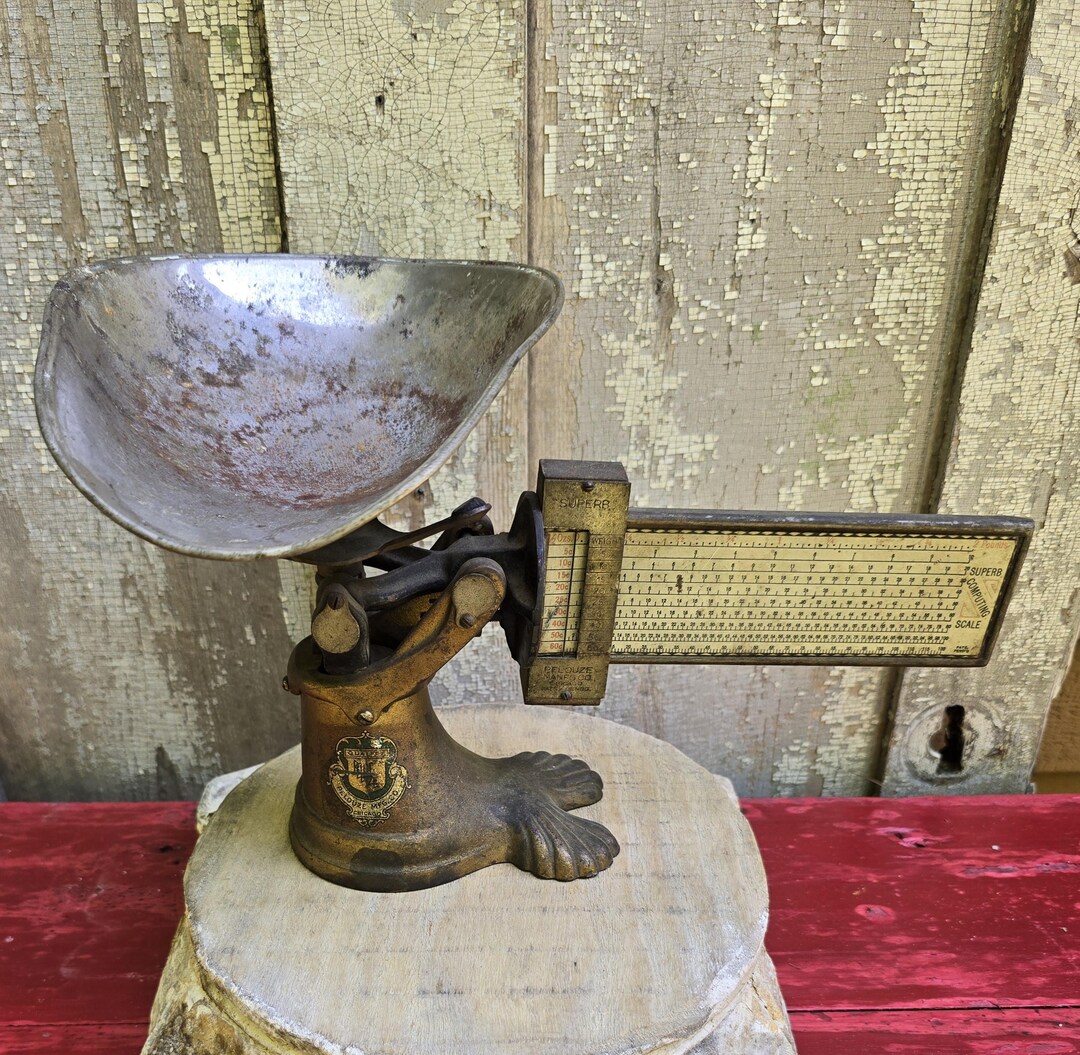 Antique Mercantile Scale – Early 1900s Vintage Kitchen Scale With ...