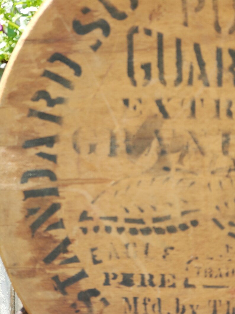 RARE Antique Sugar Barrel Head Boston MA Farmhouse Wall Decor ...