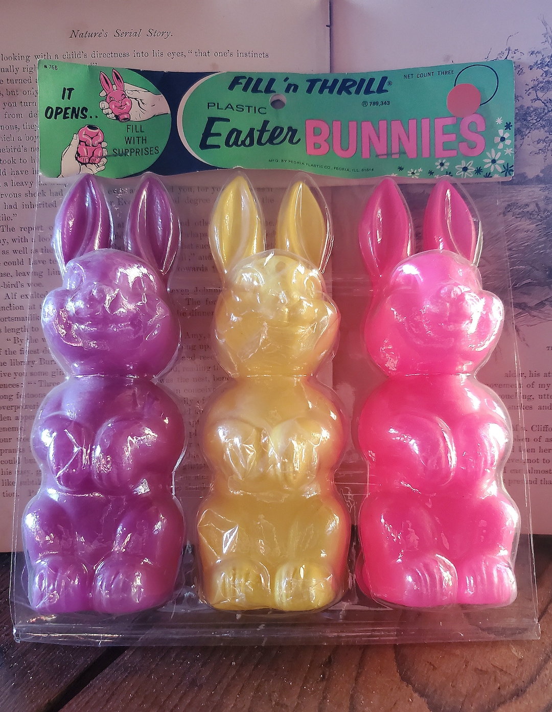 Vintage Set of Soft Plastic Easter Bunny Candy Containers Easter Blow ...