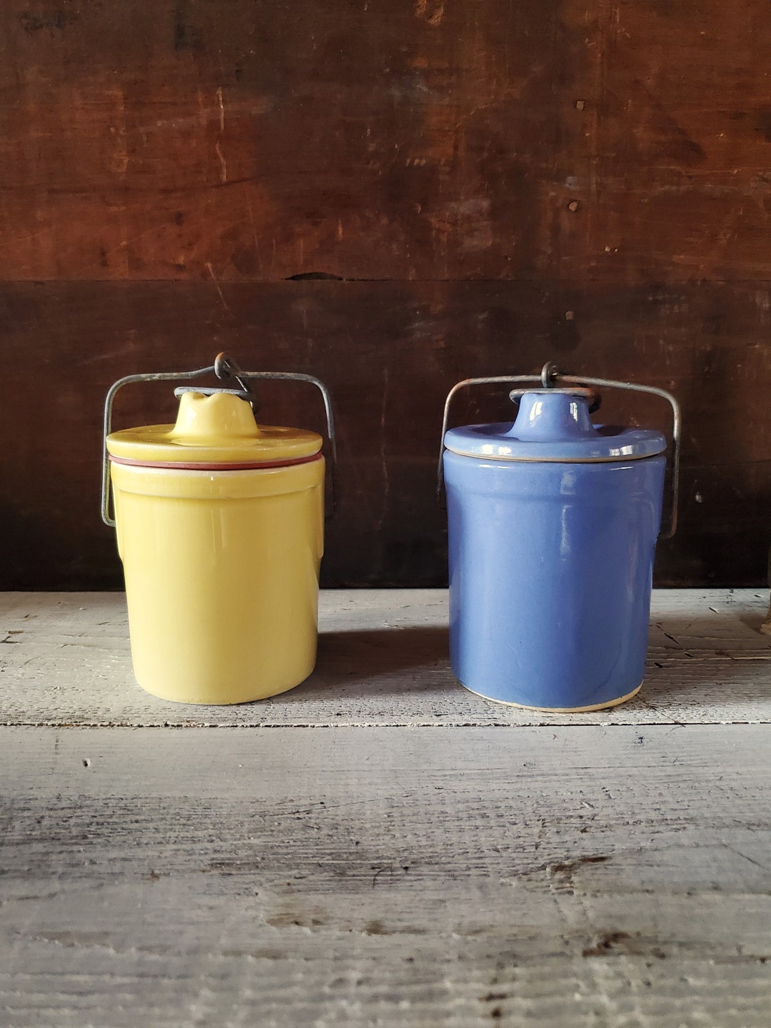 ONE Vintage Stoneware Crock With Lid - Etsy