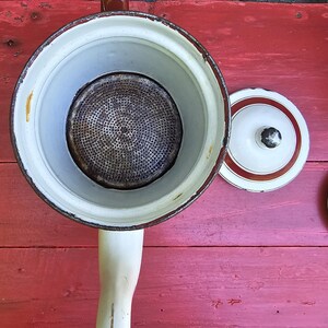 Vintage Belgium Enamelware Coffee Pot by Saint Servais | Antique ...