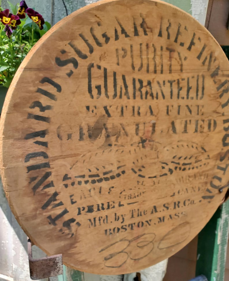 RARE Antique Sugar Barrel Head Boston MA Farmhouse Wall Decor ...