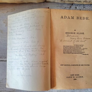 1884 Adam Bede and Romola by George Eliot | Fictional Literature | Rare ...