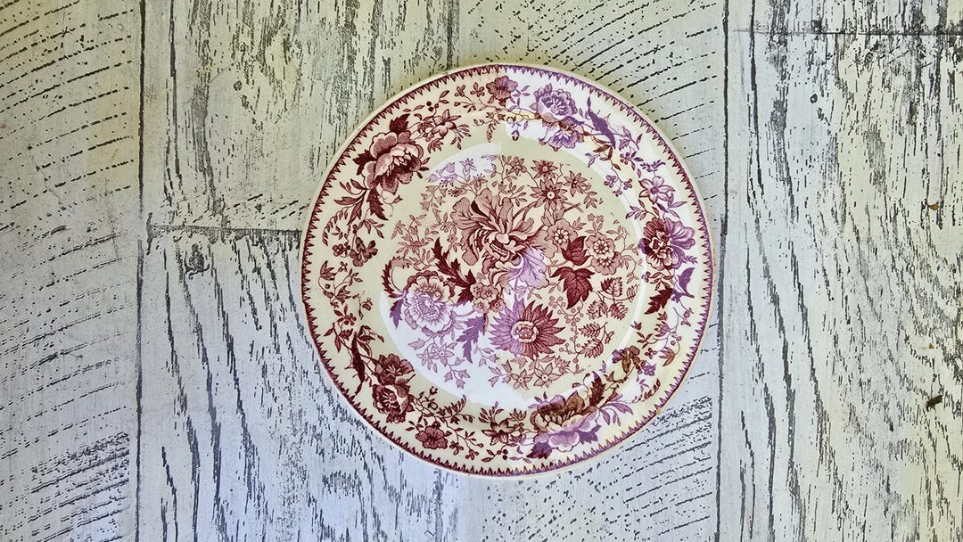 Antique TST Pink Transferware 10" Dinner Plate – Taylor Smith Taylor ...