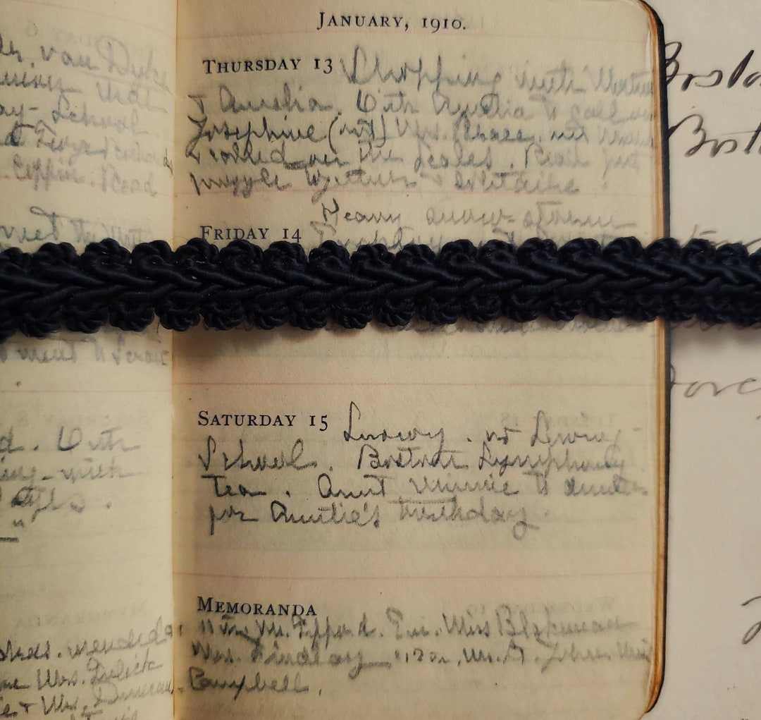 Vintage 1/2" French Gimp Trim 5 Yards, Vintage Black Upholstery Trim - Etsy