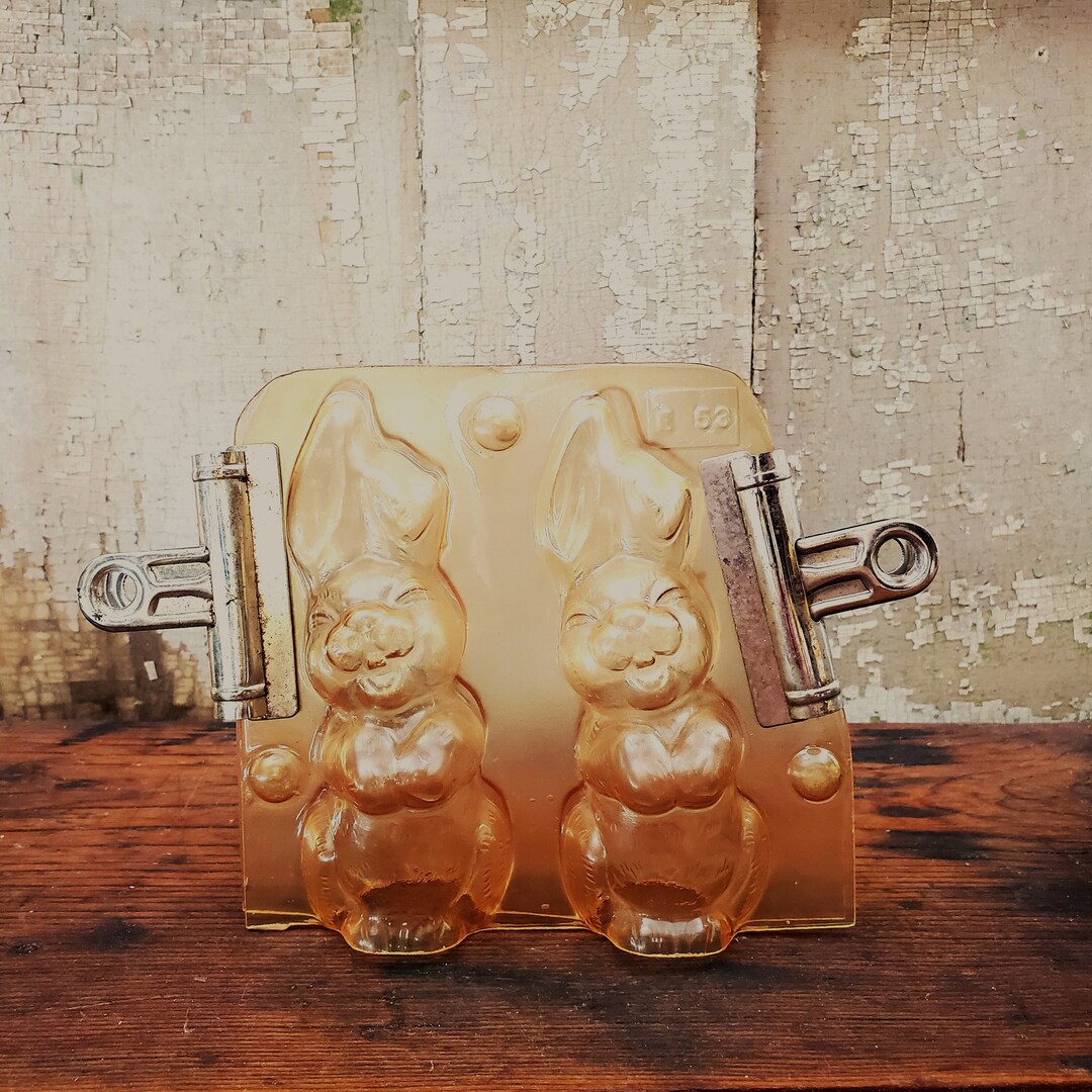 Vintage Chocolate Rabbit Mold Easter Rabbit Candy Mold Easter Decor ...