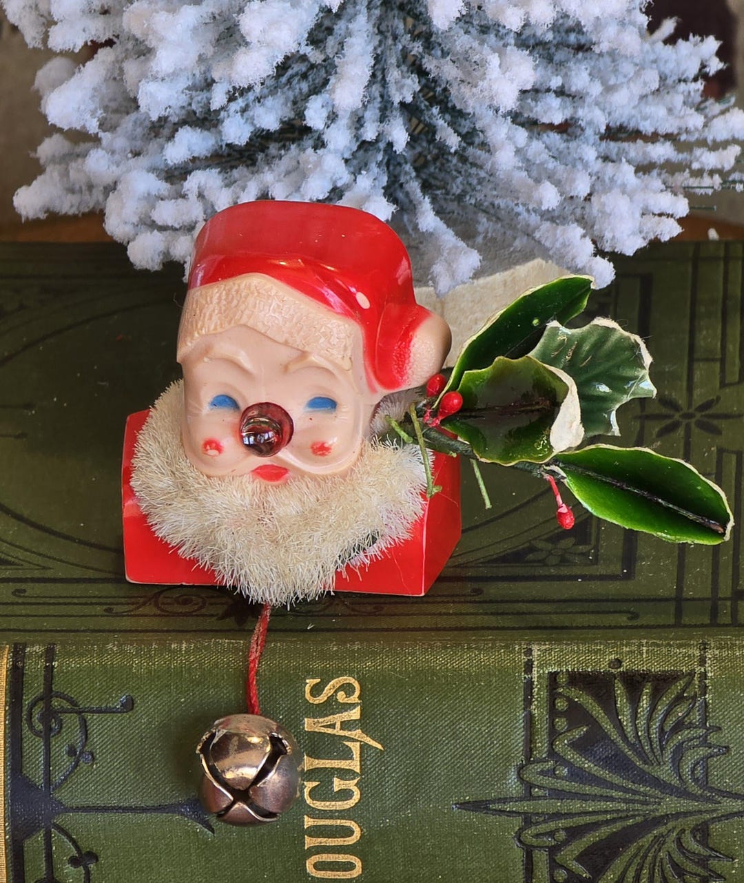 Charming Vintage Santa Lapel Pin With Lite-up Nose, 1960's Christmas ...