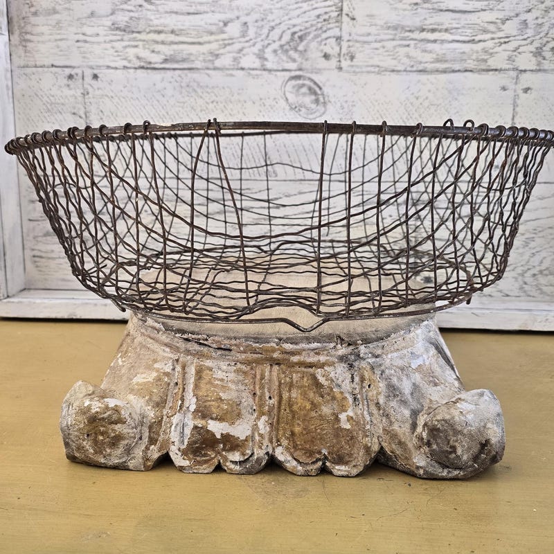 Rustic Wire Basket - Etsy