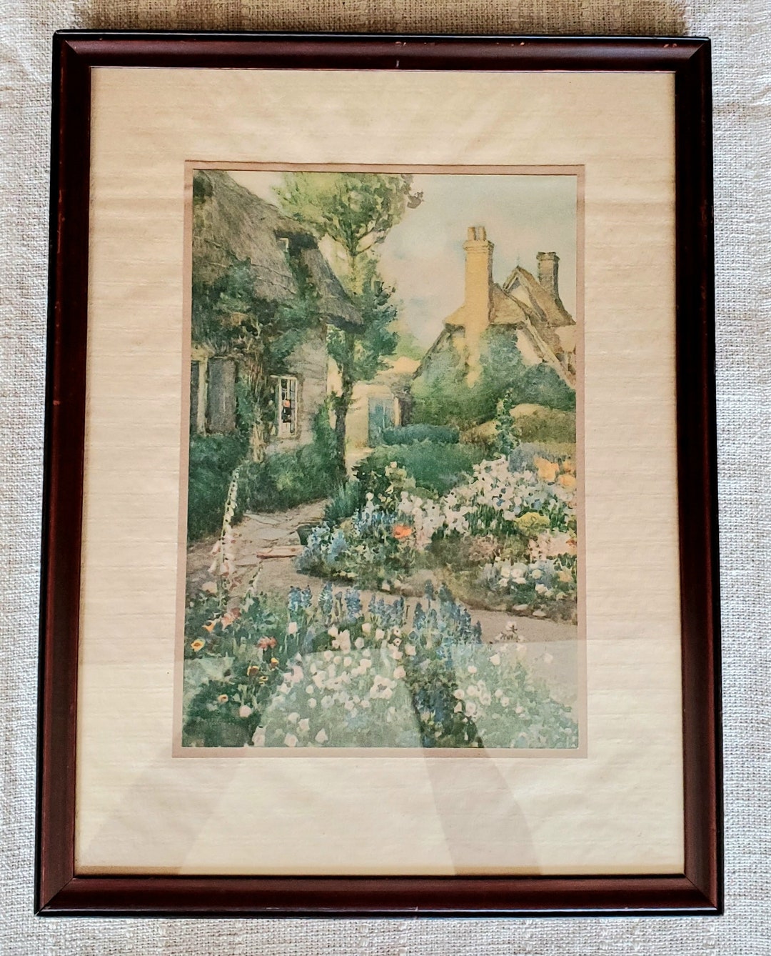 Charming English Cottage Framed Print, Campbell Art Co., Quintessential ...
