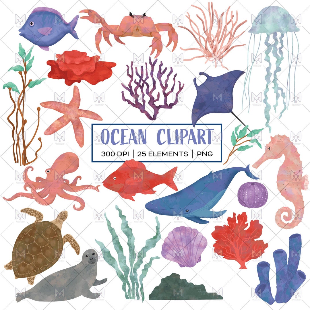 Ocean Clip Art - Etsy