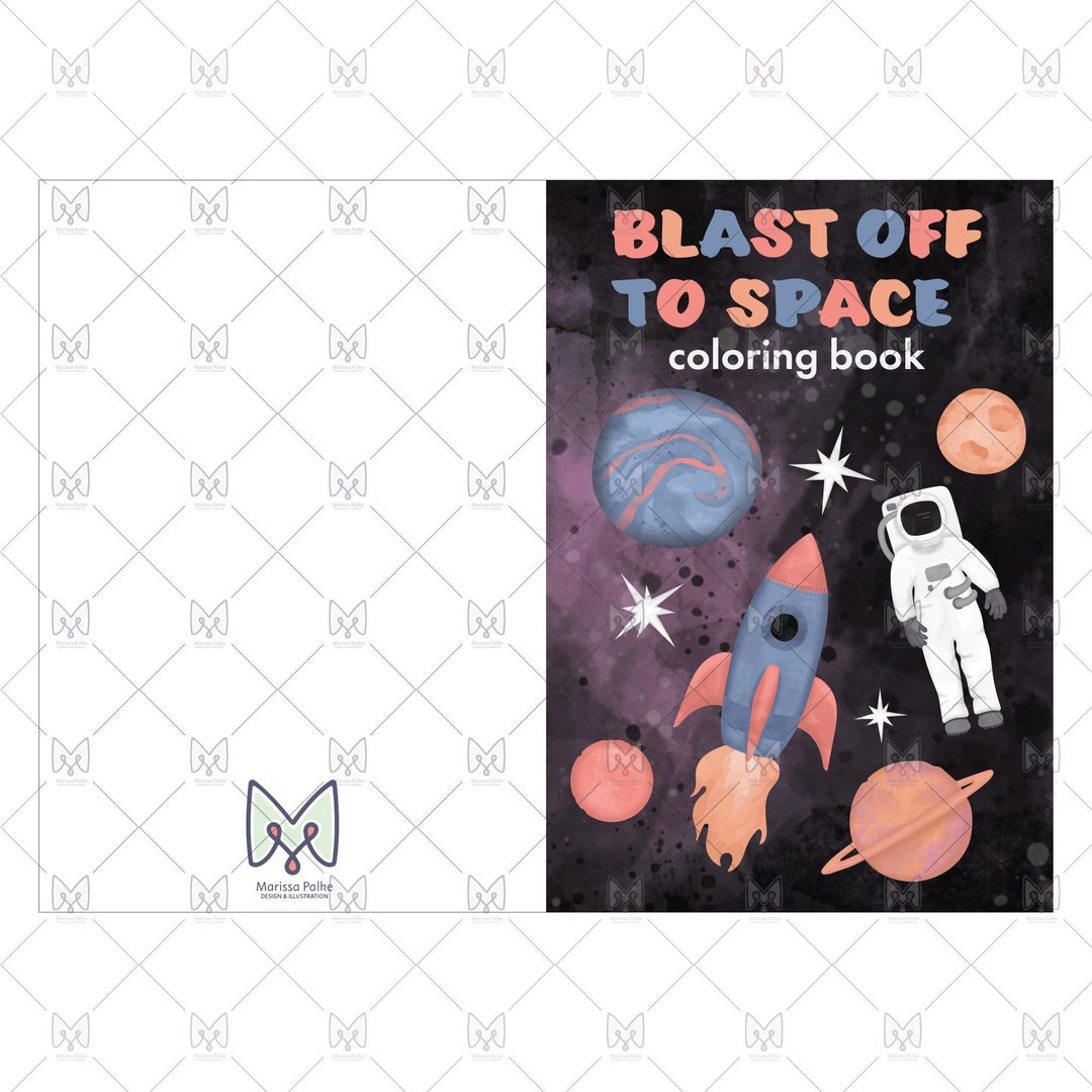 Printable Party Favor Mini Outer Space Coloring Book - Etsy