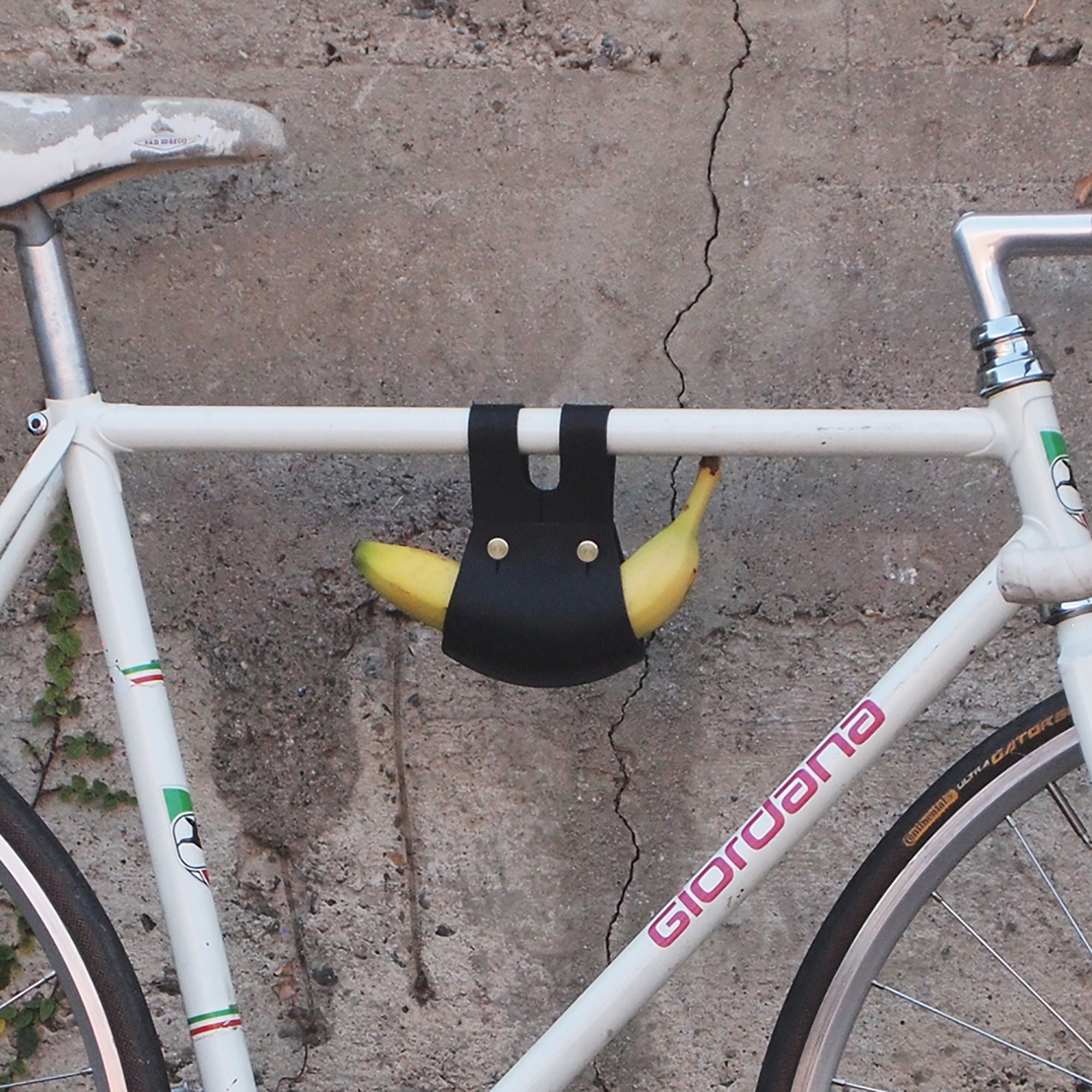 Op bestelling gemaakt / Fiets banaan houder lederen | Etsy