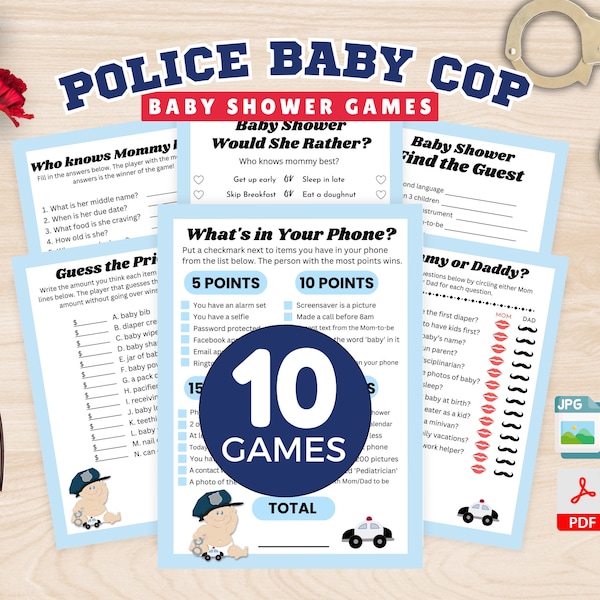 Cop Themed Baby Shower - Etsy