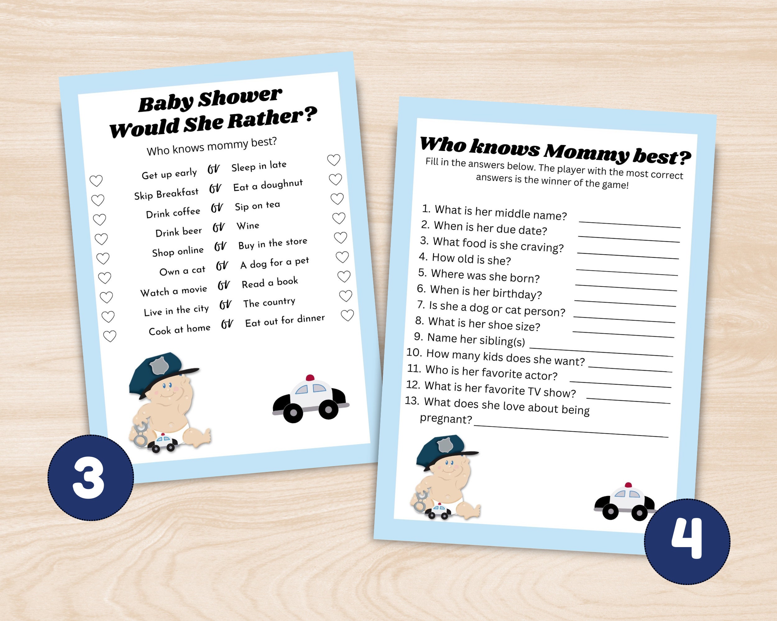 Police Officer Baby Cop Shower Games, Police Baby Shower, Police ...