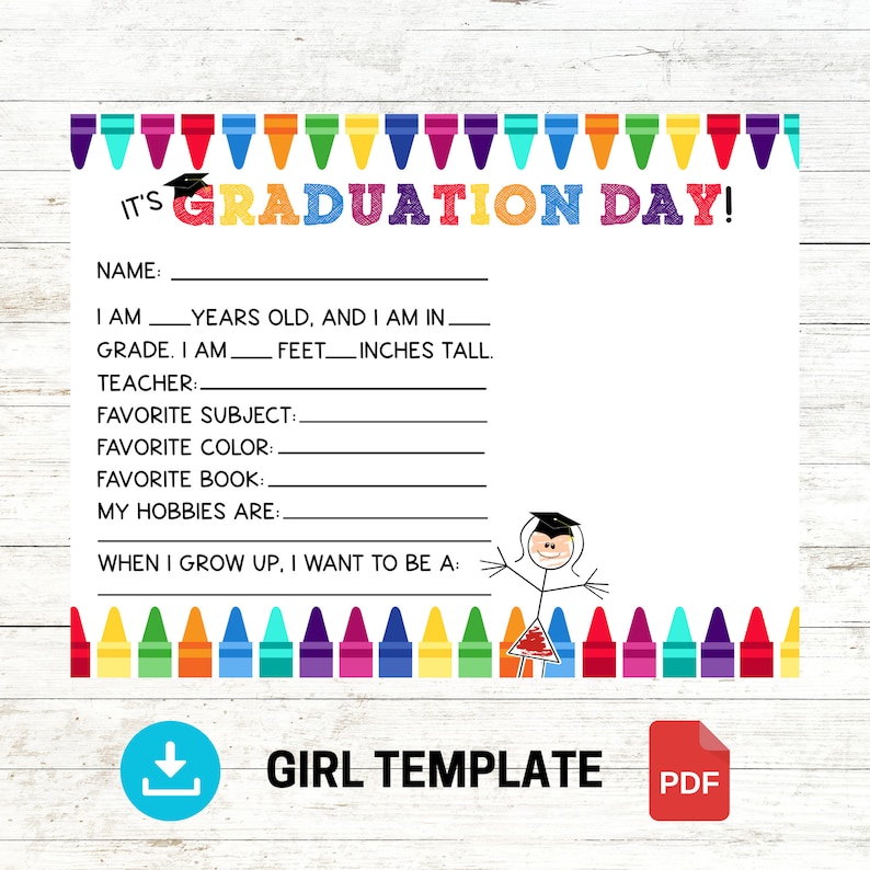 Kindergarten Graduation Interview Graduation Keepsake, Handprint Art ...