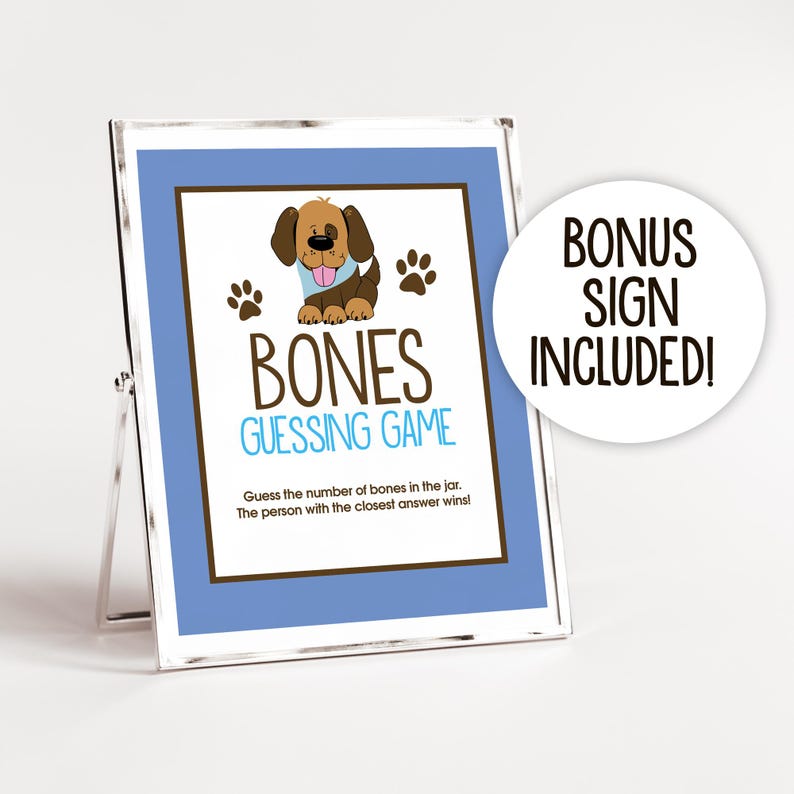 Puppy Dog Guess How Many Candies Baby Shower Game, Candy Guessing Game ...