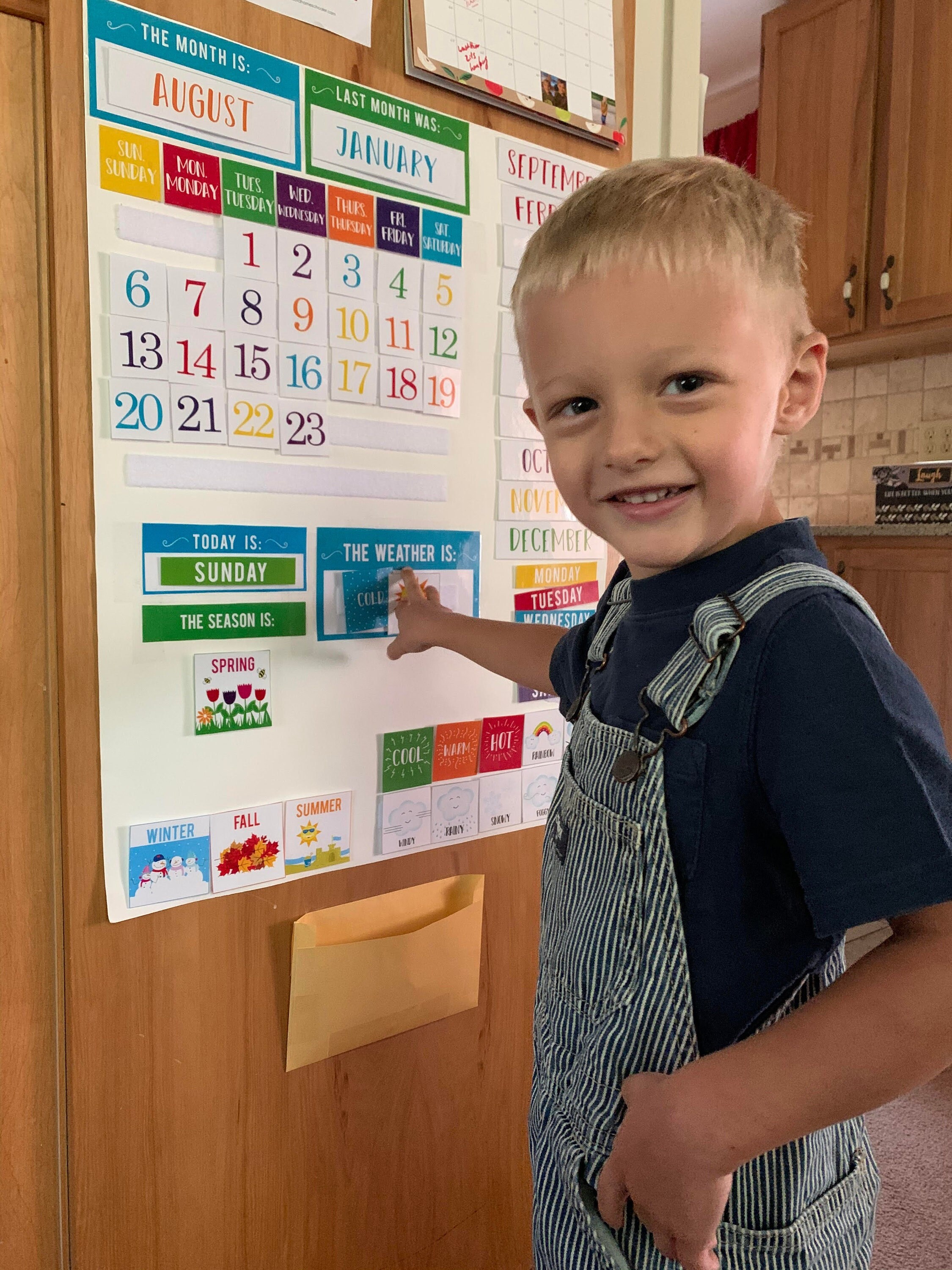 Morning Board Printable Bundle, Circle Time Activity, Weather, Calendar ...