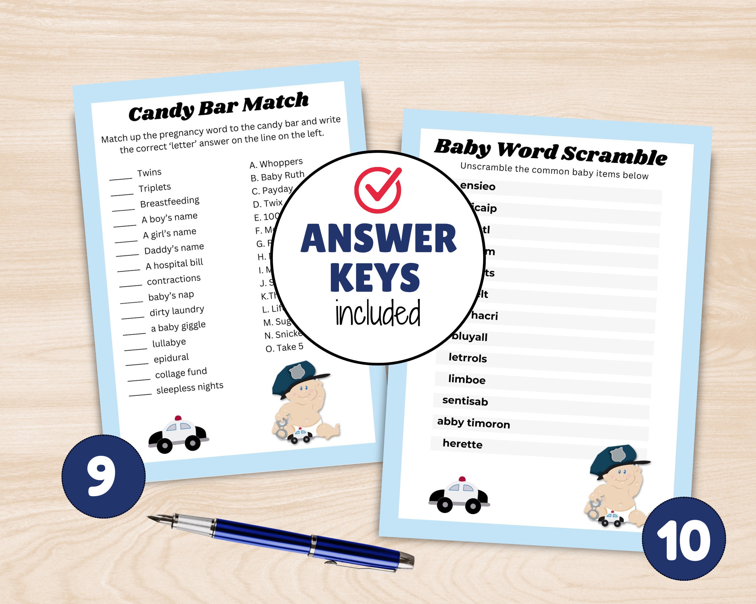 Police Officer Baby Cop Shower Games, Police Baby Shower, Police ...