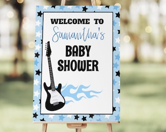 Rock Star Theme Poster, Rockstar, Baby Shower, Rock Star Party, Pop ...