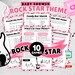 Rock Star Rock and Roll Baby Shower Games, Red Guitar Baby Shower Games ...