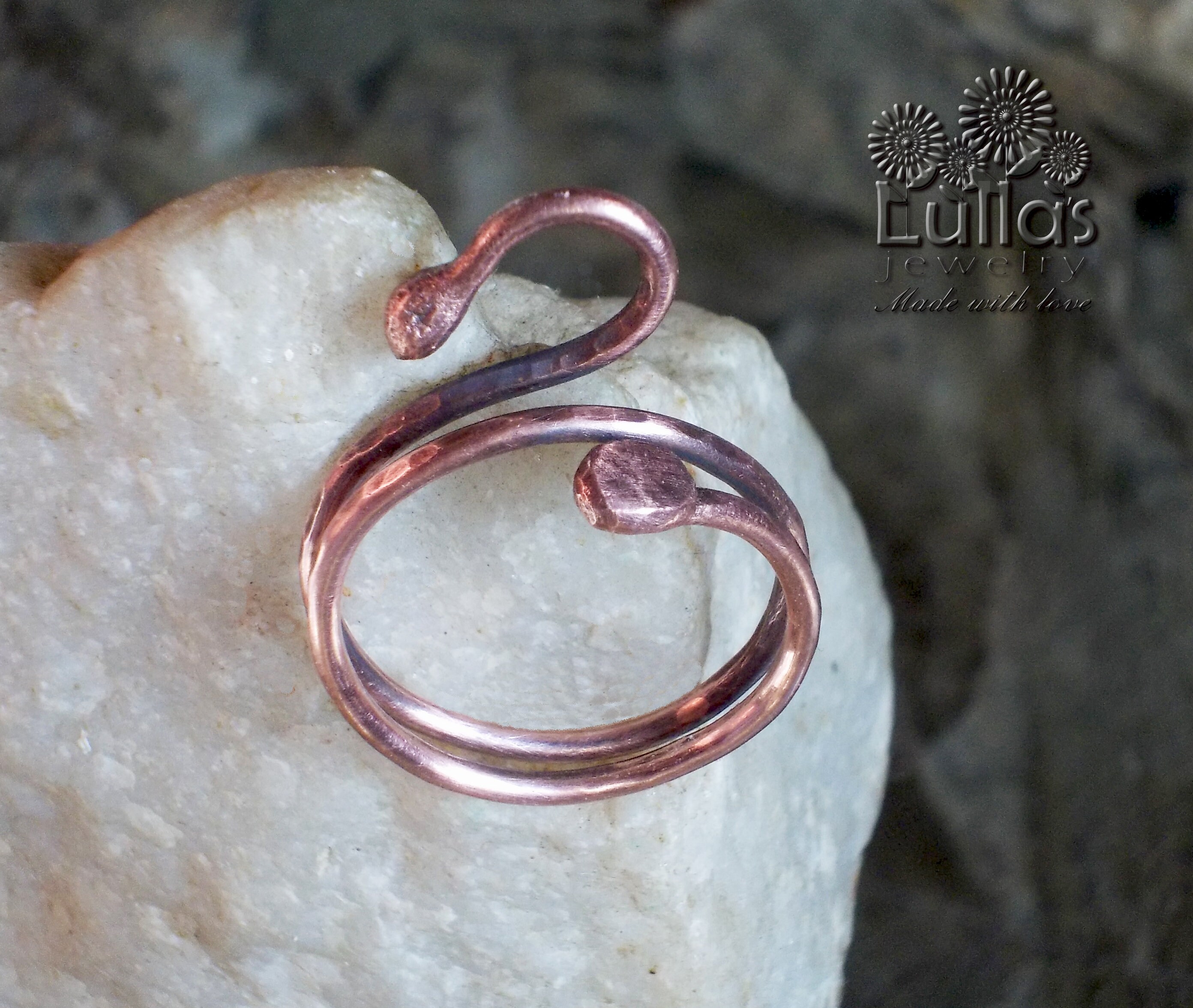 Crochet Ring-knitting Ring-yarn Guide Ring-handmade Ring-hand Forged in ...