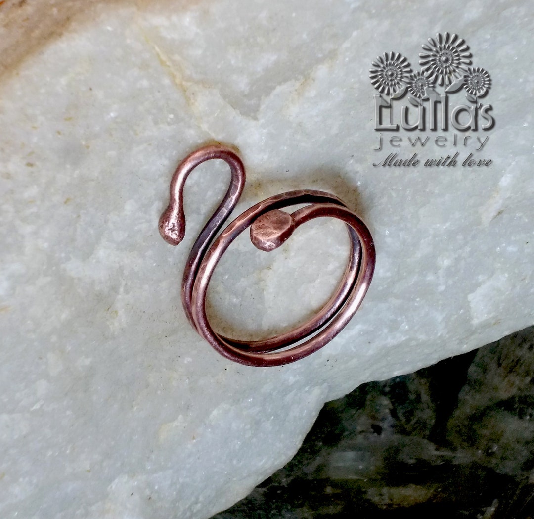 Crochet Ring-knitting Ring-yarn Guide Ring-handmade Ring-hand Forged in ...