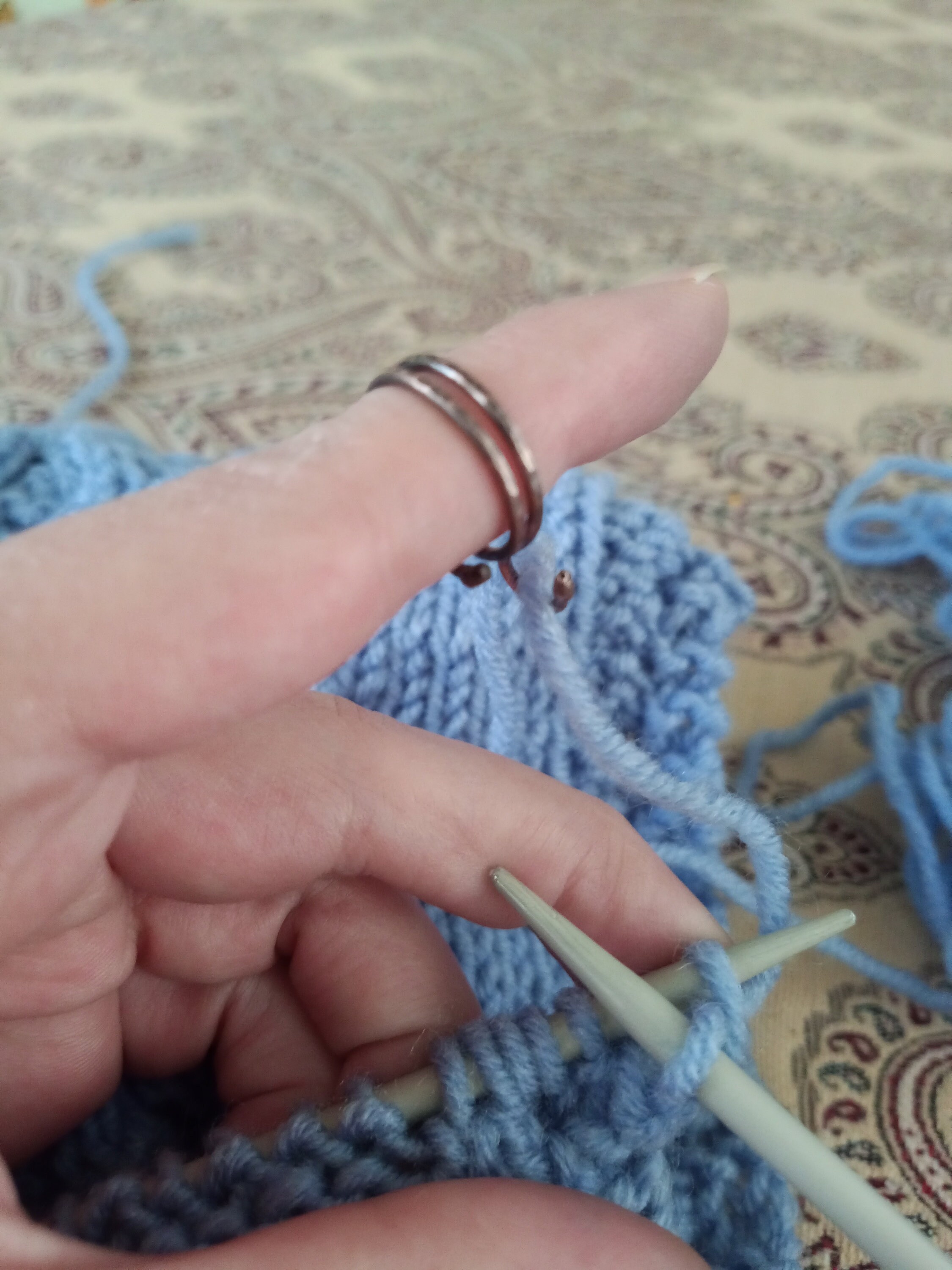 Knitting Ring-crochet Ring-yarn Guide Ring-copper-handmade - Etsy