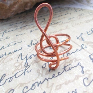 Treble Clef Copper Ring- Violin Key Ring - Etsy