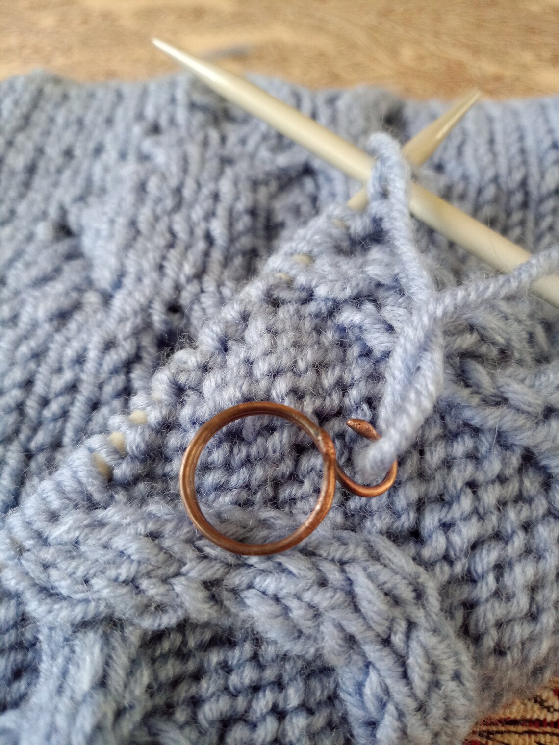 Knitting Ring-crochet Ring-yarn Guide Ring-copper-handmade - Etsy