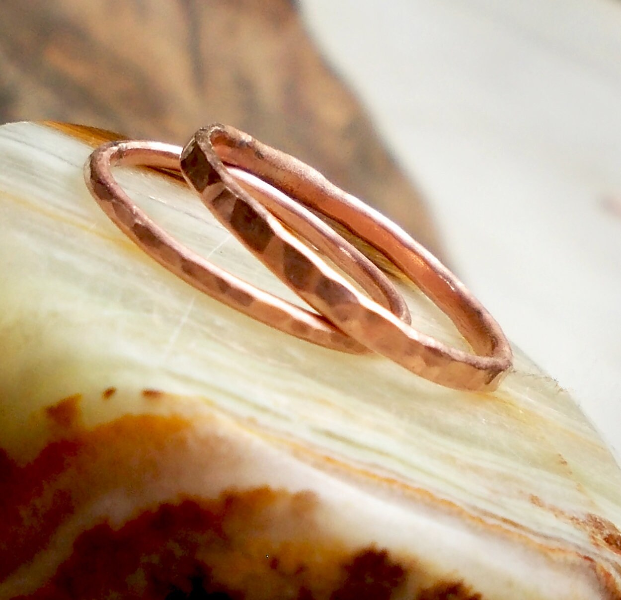 Kupfer Ring-Arthritis Ring,Gehämmerter Heller Kupfer Ring-Stapelringe ...