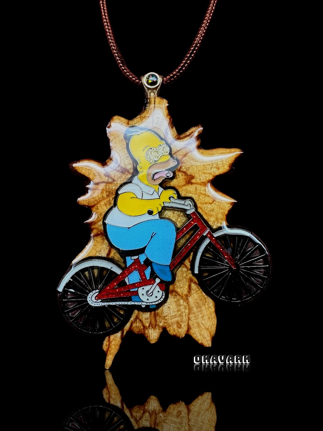 Homer Simpson Bicycle Day Glow Okavark Palo Santo Glow Pendant Natural ...