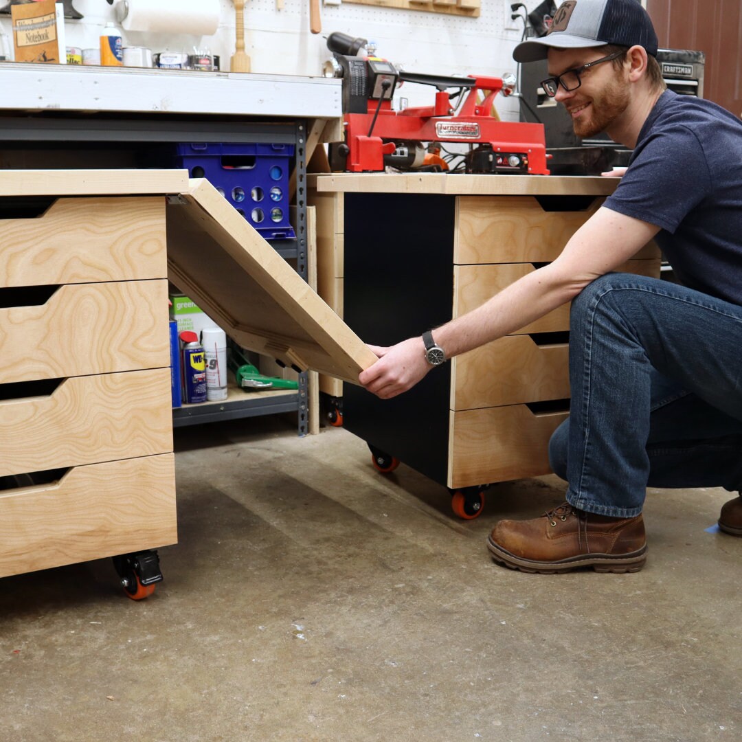 DIY Outfeed Table and Organizer Carts Plans Bundle / Easy-to-follow PDF ...