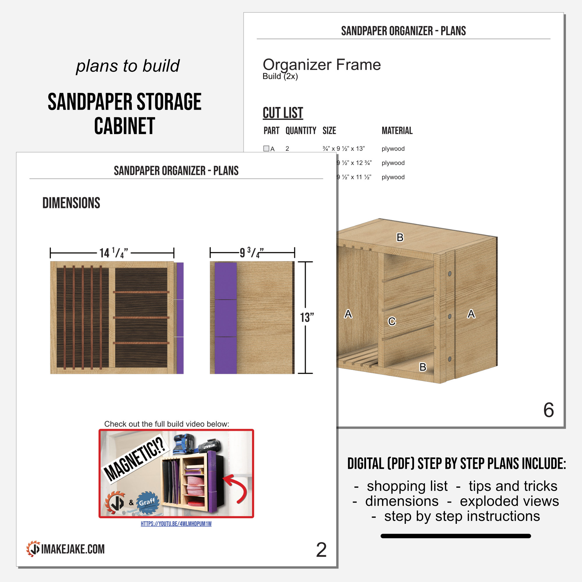 Sanding Cabinet Woodworking Plans - FREE 3D File! - Easy-to-follow PDF ...