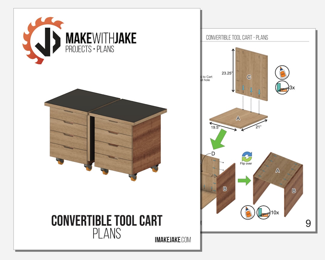 DIY Shop Storage Carts With Drawers - Easy-to-follow Woodworking Plans ...