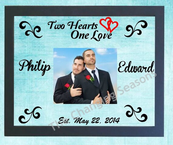 Personalized Gay WEDDING Picture Frame Gay Wedding Gift Same | Etsy