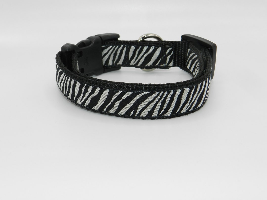Zebra Stripes Jacquard Dog Collar - Etsy