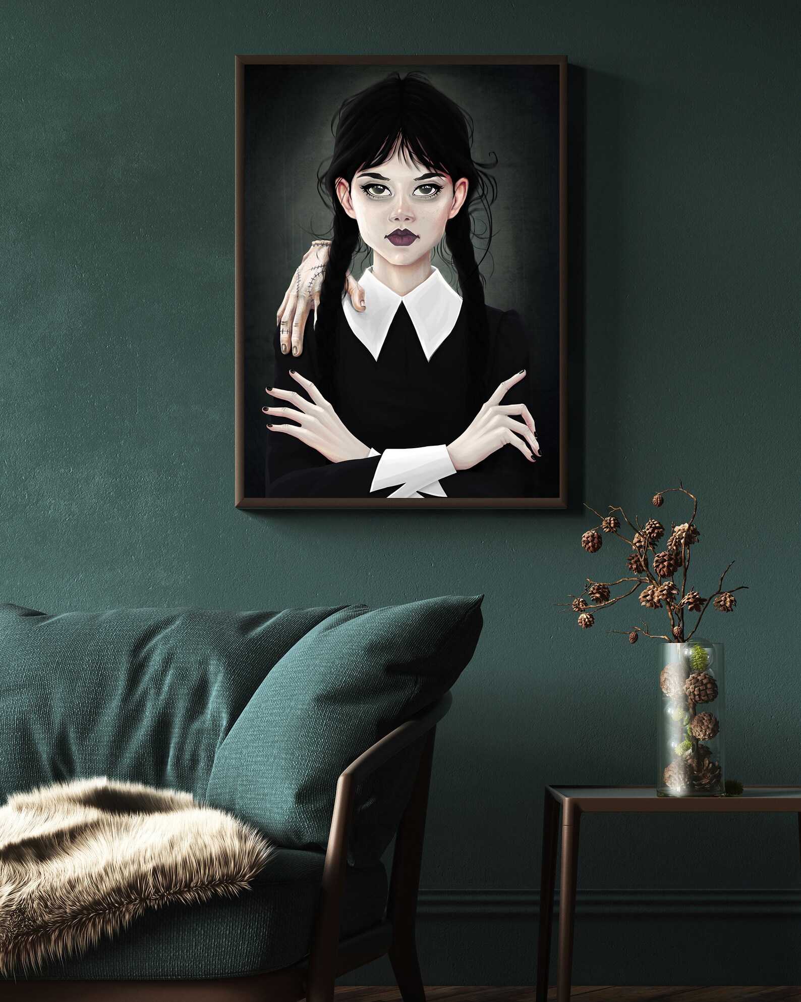 Wednesday Addams Instant Download Portrait Art Print Wall Art - Etsy