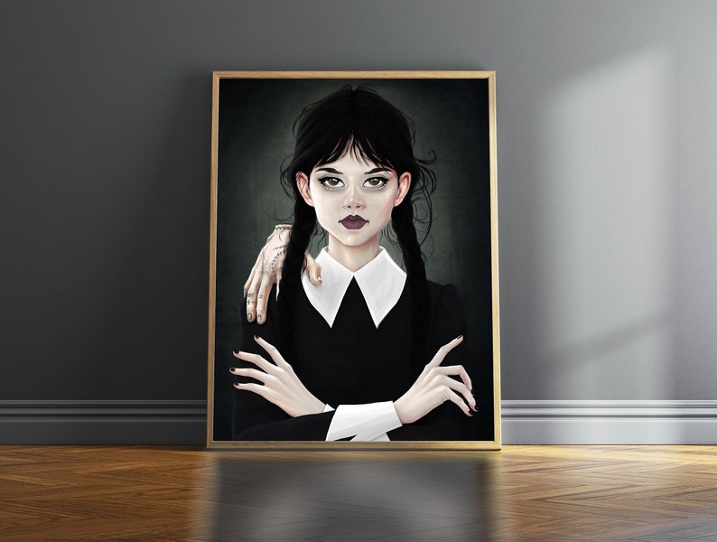 Wednesday Addams Instant Download Portrait Art Print Wall Art - Etsy