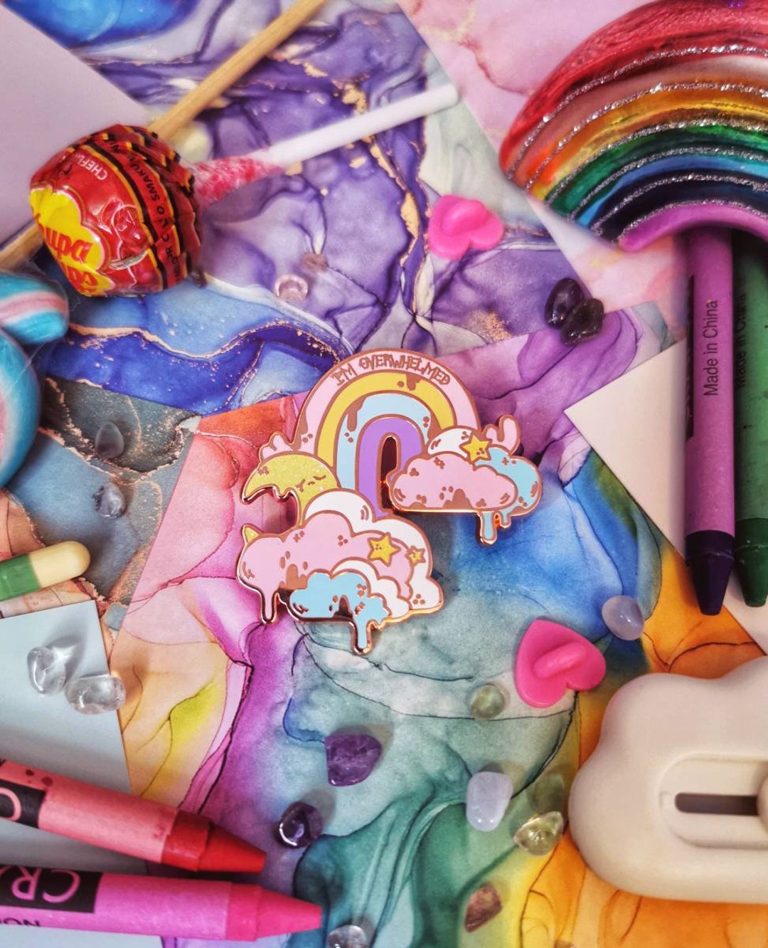 I'm Overwhelmed Hard Enamel Pin - Etsy