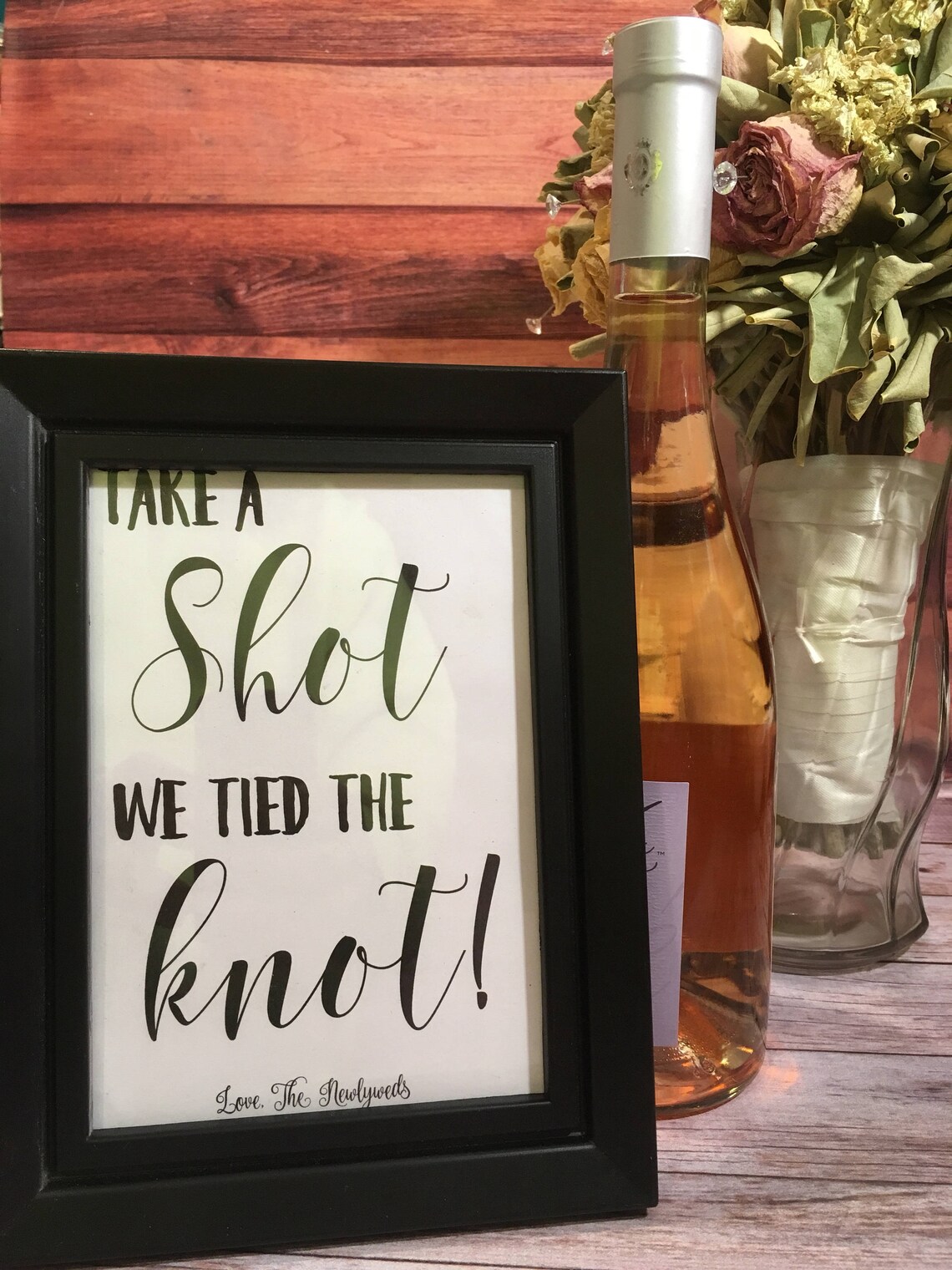 Take a Shot We Tied the Knot Wedding Bar Sign Funny Sign Wedding Decor ...