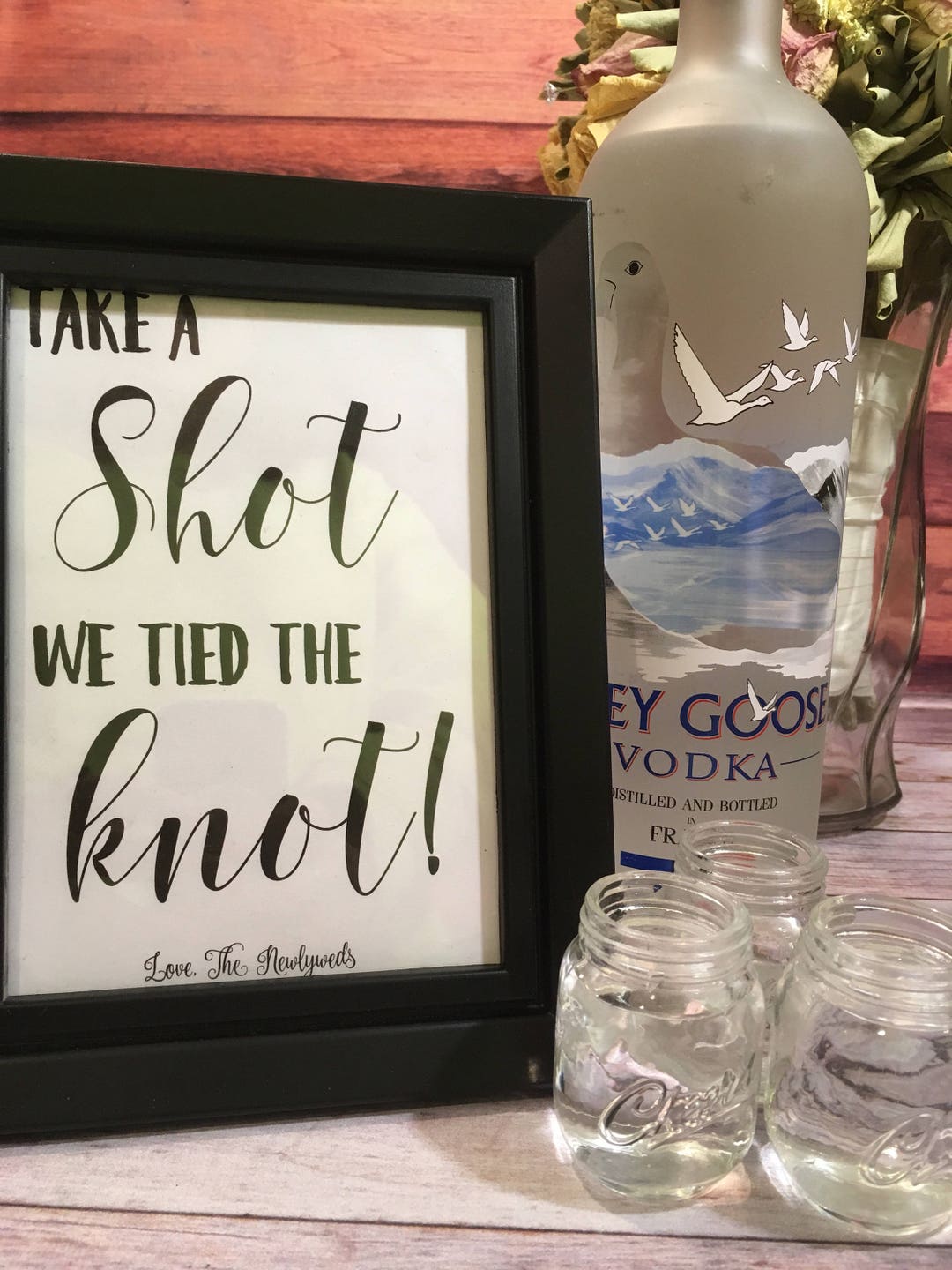 Take a Shot We Tied the Knot Wedding Bar Sign Funny Sign Wedding Decor ...
