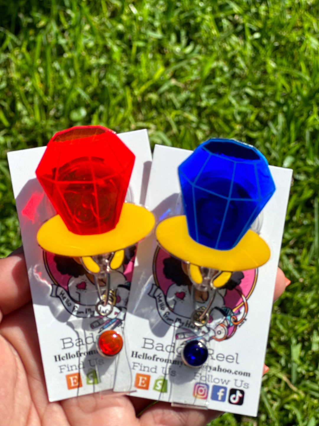 Candy Ring Badge Reel, Glitter Badge Reel, RN Badge Reel, Nurse Badge ...