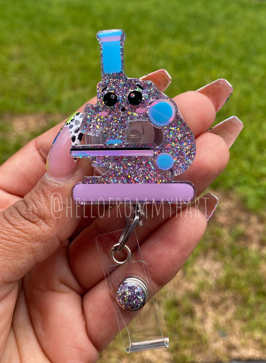 Microscope Badge Reel, Glitter Badge Reel, Specimen Badge Reel ...