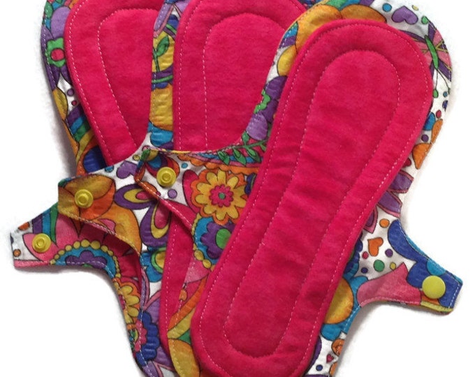Multi Floral Hippie Print Reusable Cloth Menstrual Pad With - Etsy
