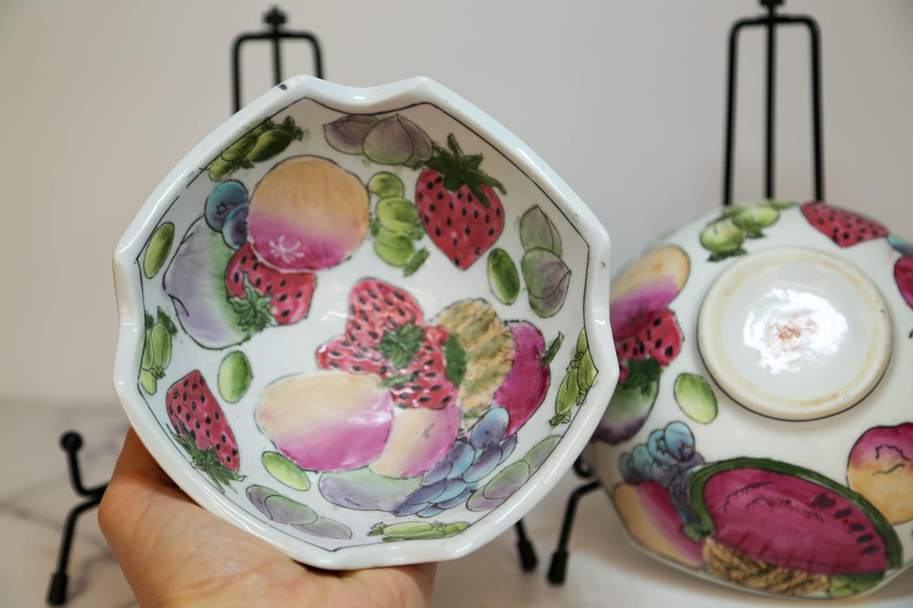 Vintage Hand Painted Studio Art Pottery Ceramic Colorful - Etsy