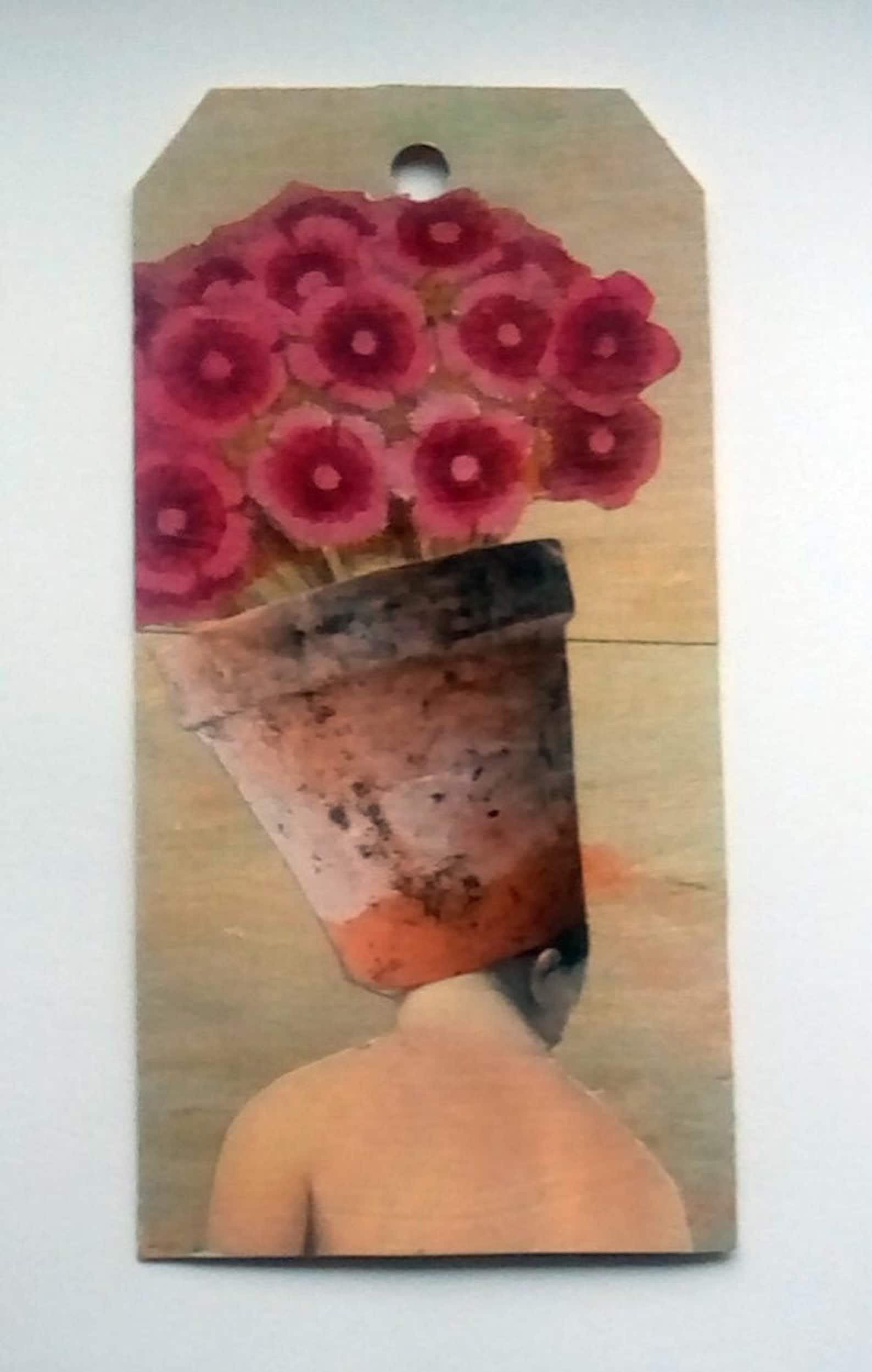 Original Collage Art, Six Month Subscription, Six Original Art Tags ...