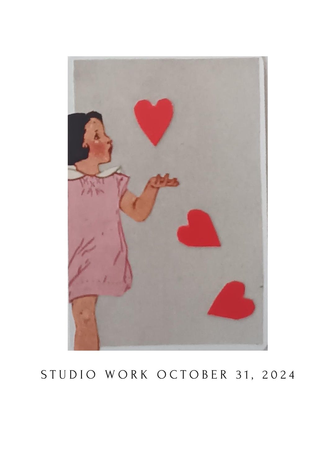 Original Paper Collage Art. Original Collage Art on a Playing Card. One ...
