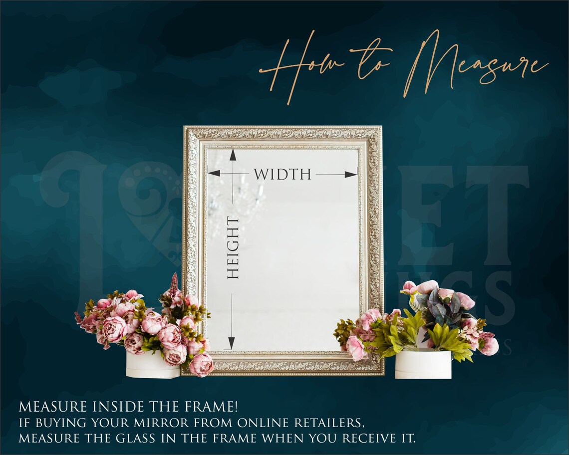 Vintage Wedding Mirror Seating Chart Static Cling Decal - Etsy